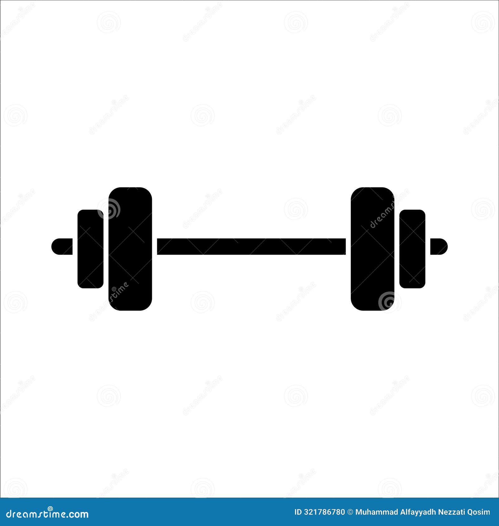Silhouette Barbell Vector stock vector. Illustration of exercise ...