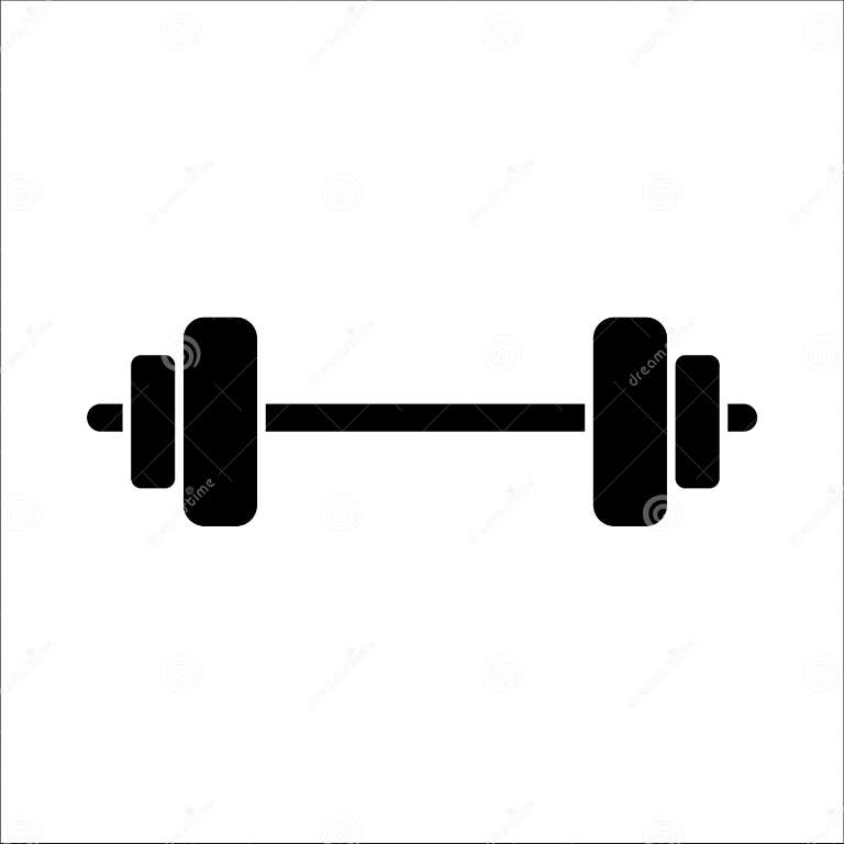 Silhouette Barbell Vector stock vector. Illustration of exercise ...