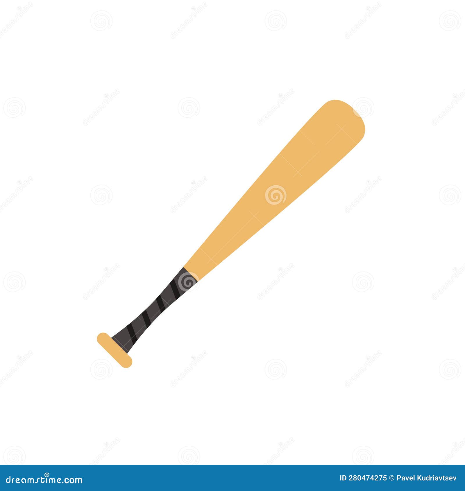 Simple Baseball Bat Flat Style, Vector Illustration Stock Vector ...