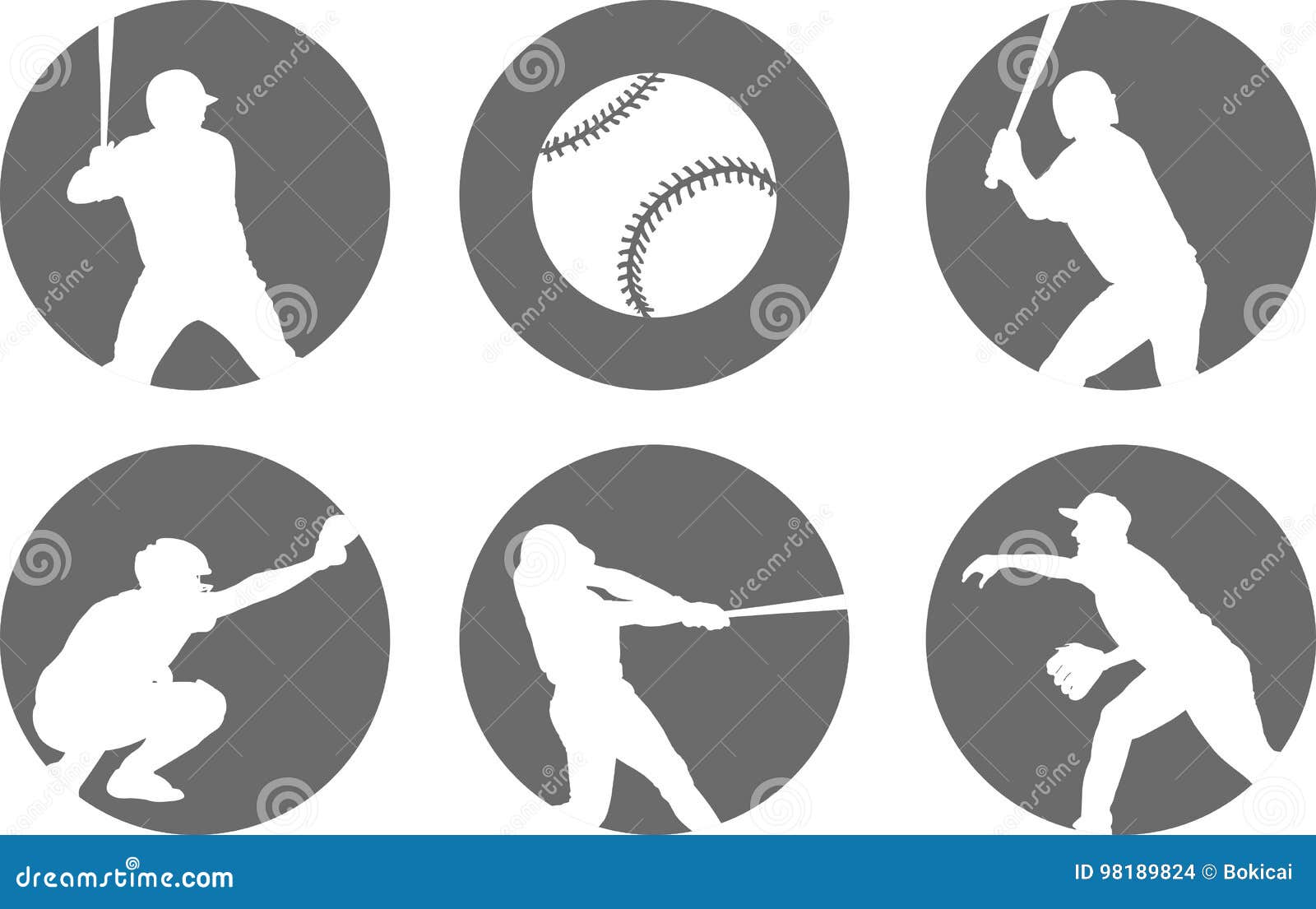 Simple baseball icons set stock vector. Illustration of championship ...