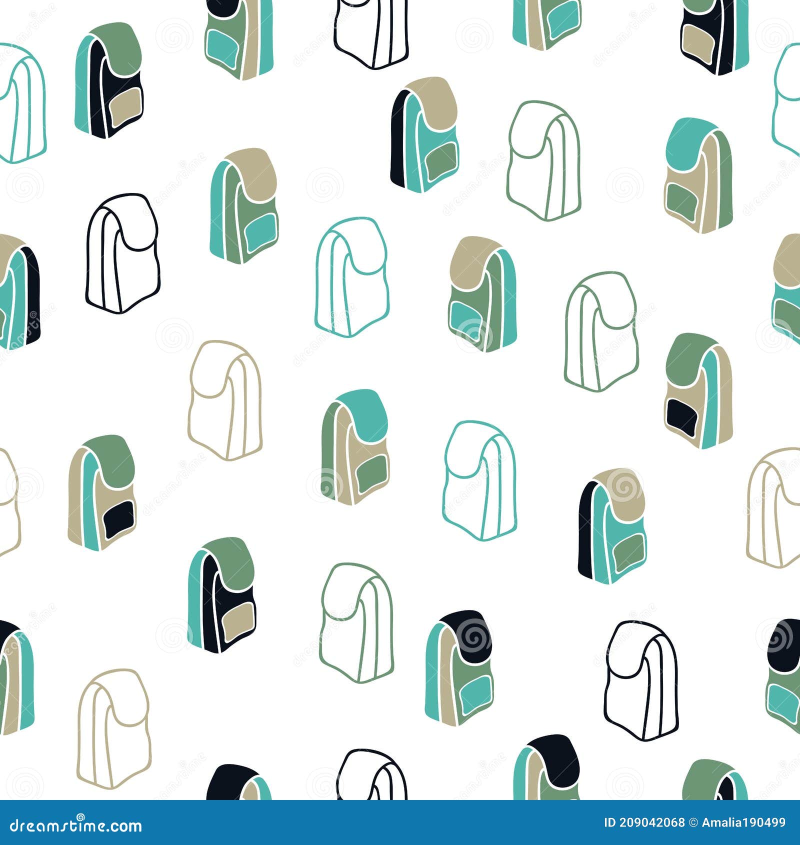 Simple Basic Bag Repeat Pattern Stock Vector - Illustration of ...