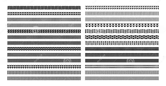 Simple Basic Shape Abstract Divider Border Design Set Stock Vector ...