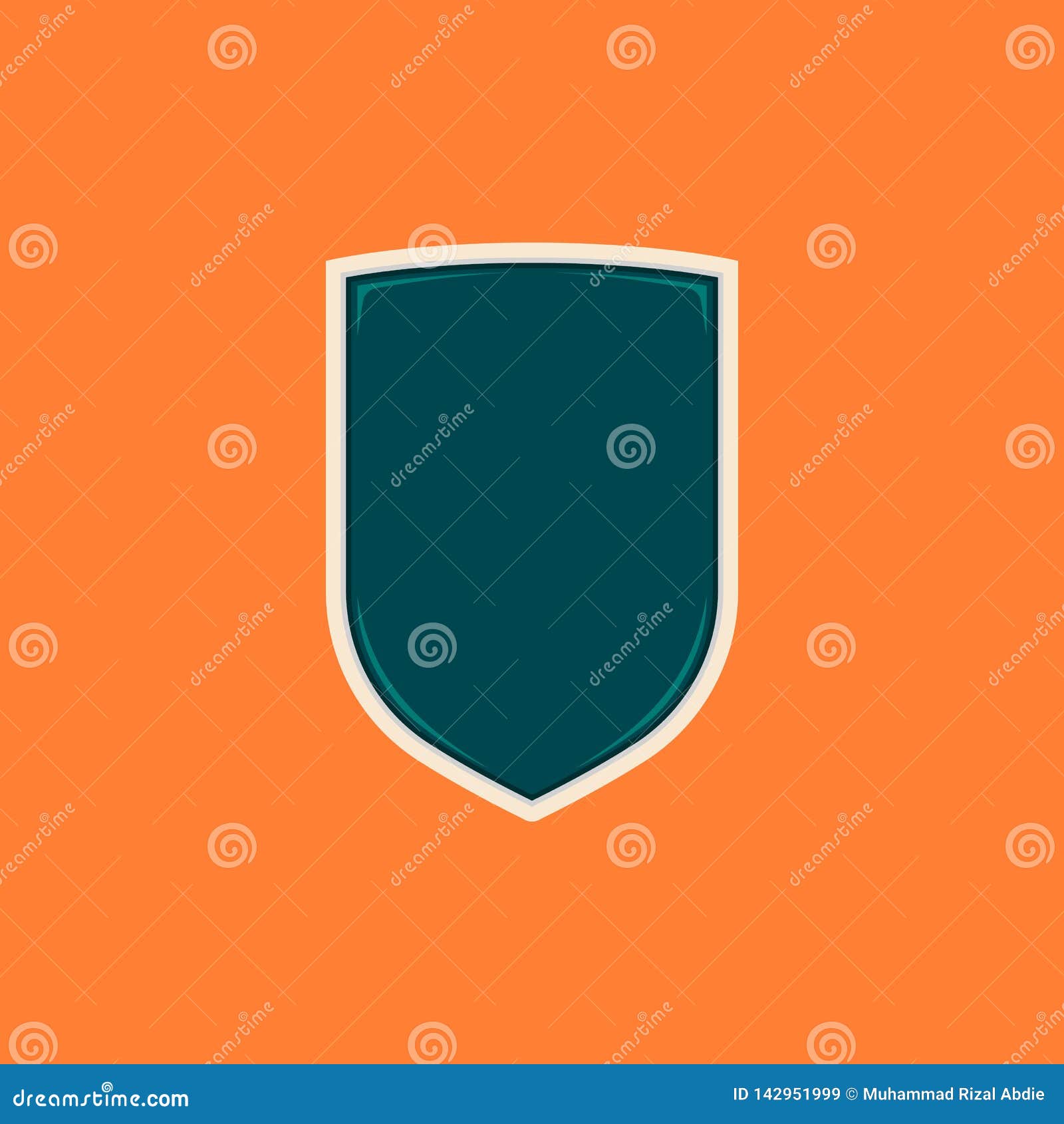Simple Basic Shield Badge Shape Blank Template Stock Vector ...