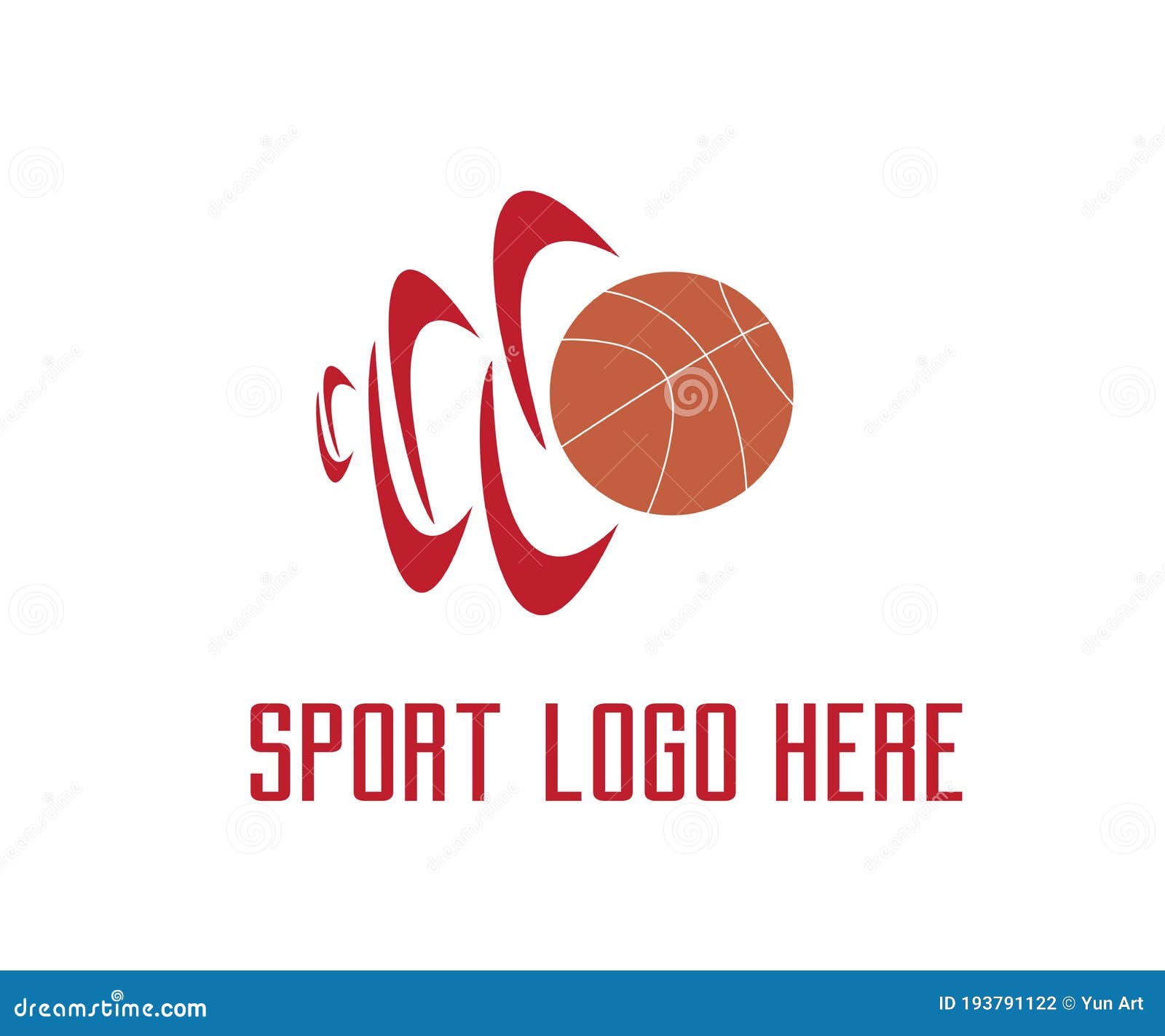 Simple Basketball Vector Logo Design Stock Vector - Illustration of ...
