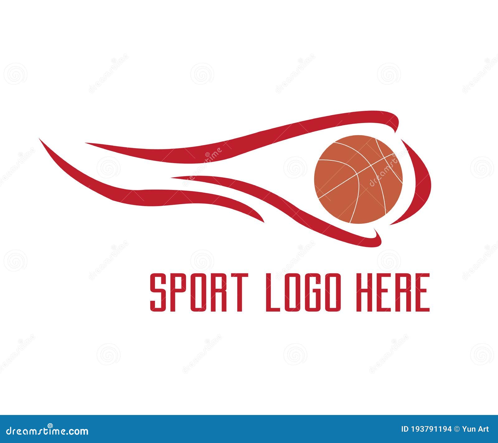 Simple Basketball Vector Logo Design Stock Vector - Illustration of ...