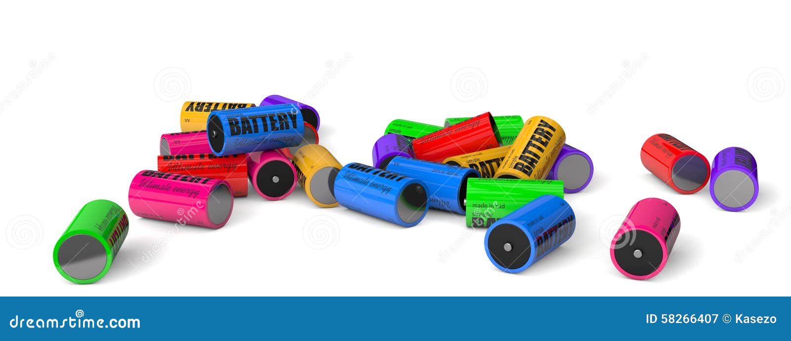 Simple batteries. stock illustration. Illustration of conceptual - 58266407