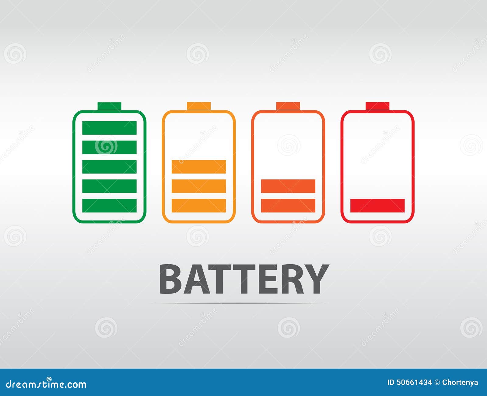 Simple Battery Icon with Colorful Charge Level Stock Vector ...