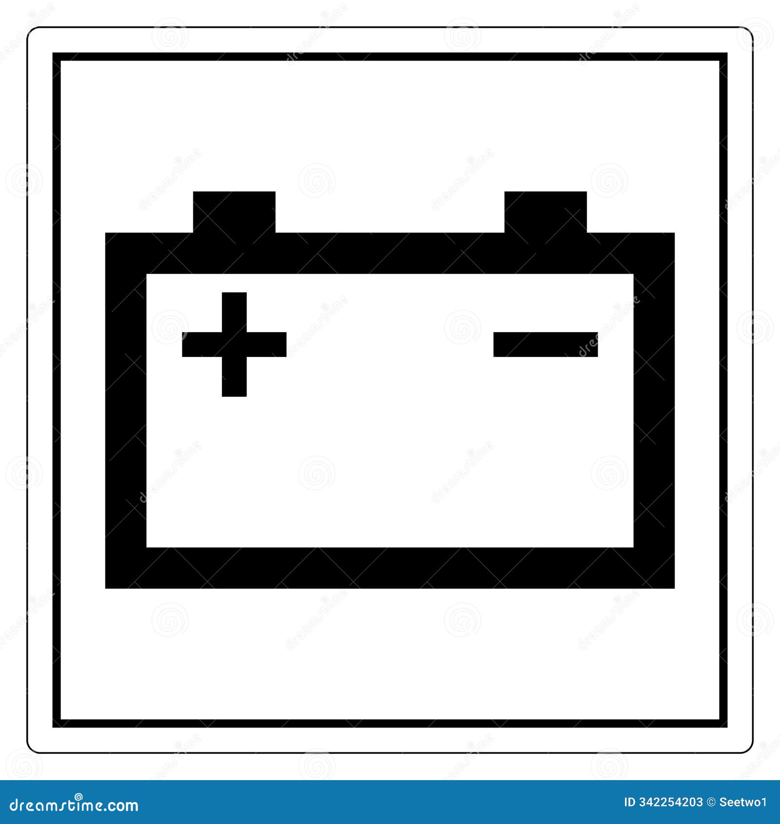 Simple Battery Icon for Electrical Use Stock Illustration ...