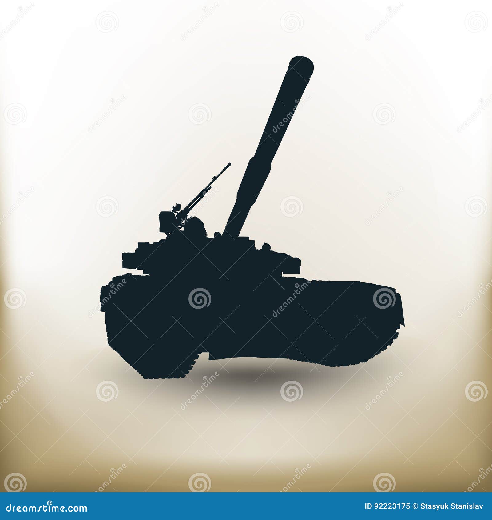 Simple battle tank stock vector. Illustration of bomb - 92223175