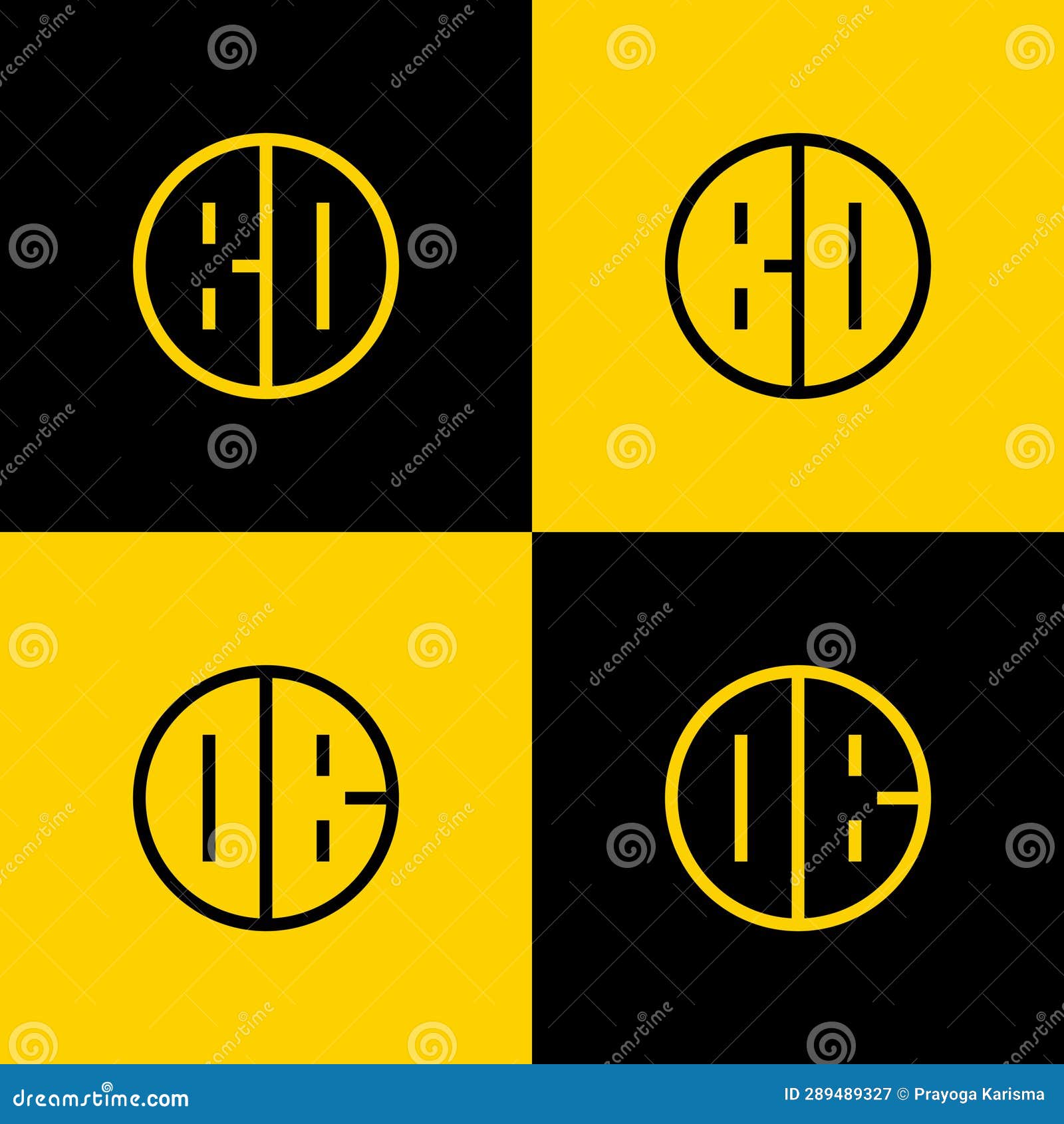 Simple BD and DB Letter Circle Logo Set, Suitable for Business with BD ...