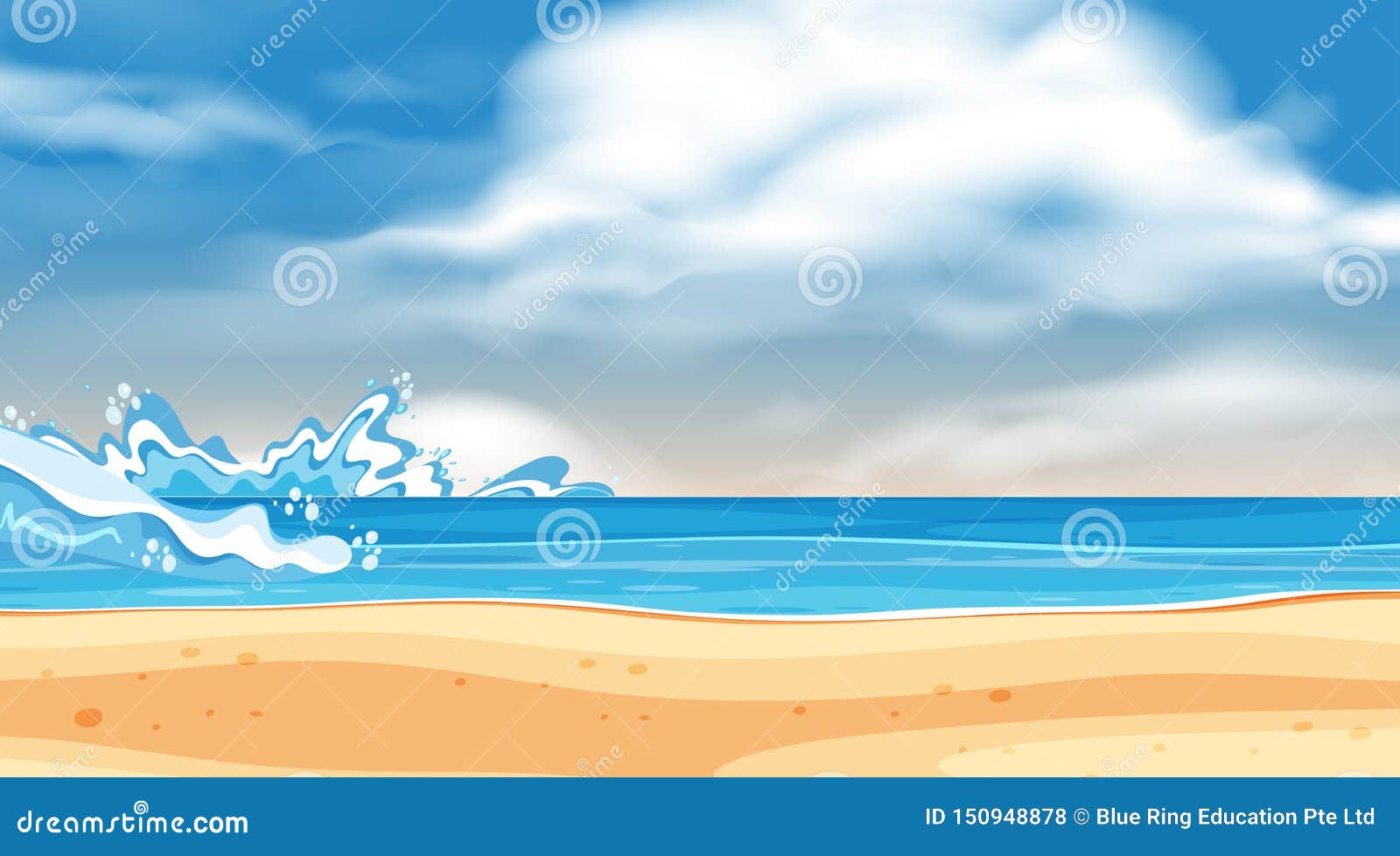 A simple beach scene stock vector. Illustration of beach - 150948878
