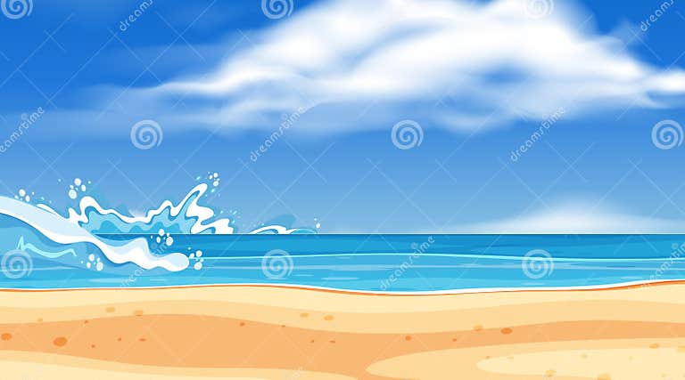 A simple beach scene stock vector. Illustration of summer - 150949078