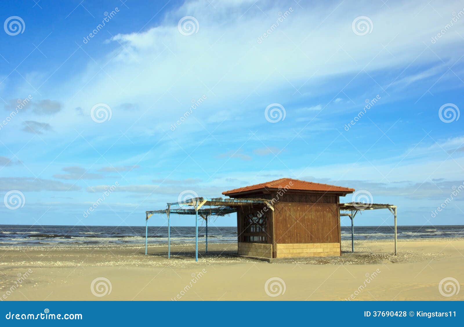 Simple Beach And Sand Landscape With Sunset Ocean Background Stock ...