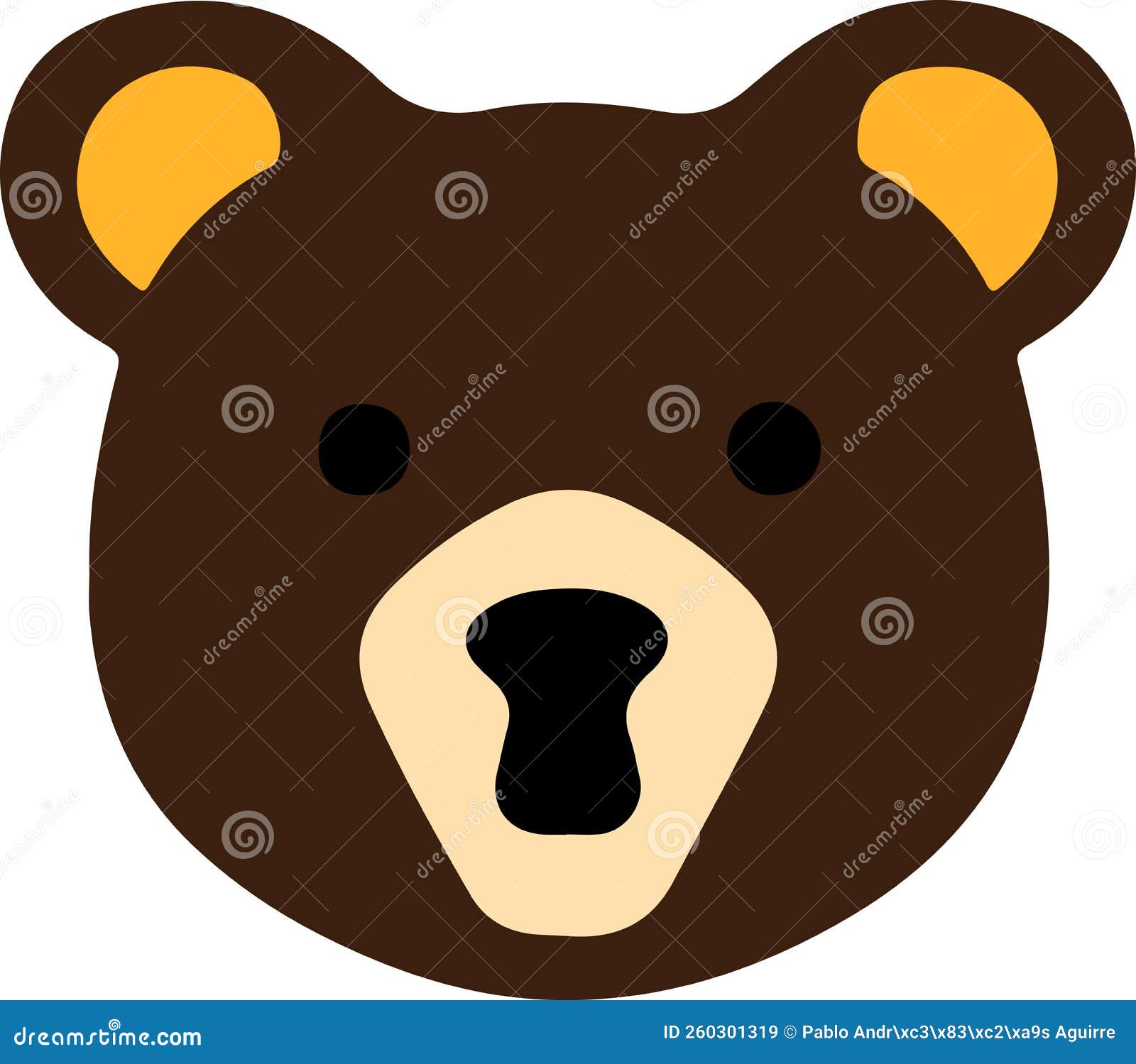 Simple Bear Head Logo in Vector. Stock Vector - Illustration of grizzly ...