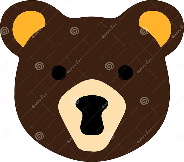 Simple Bear Head Logo in Vector. Stock Vector - Illustration of grizzly ...