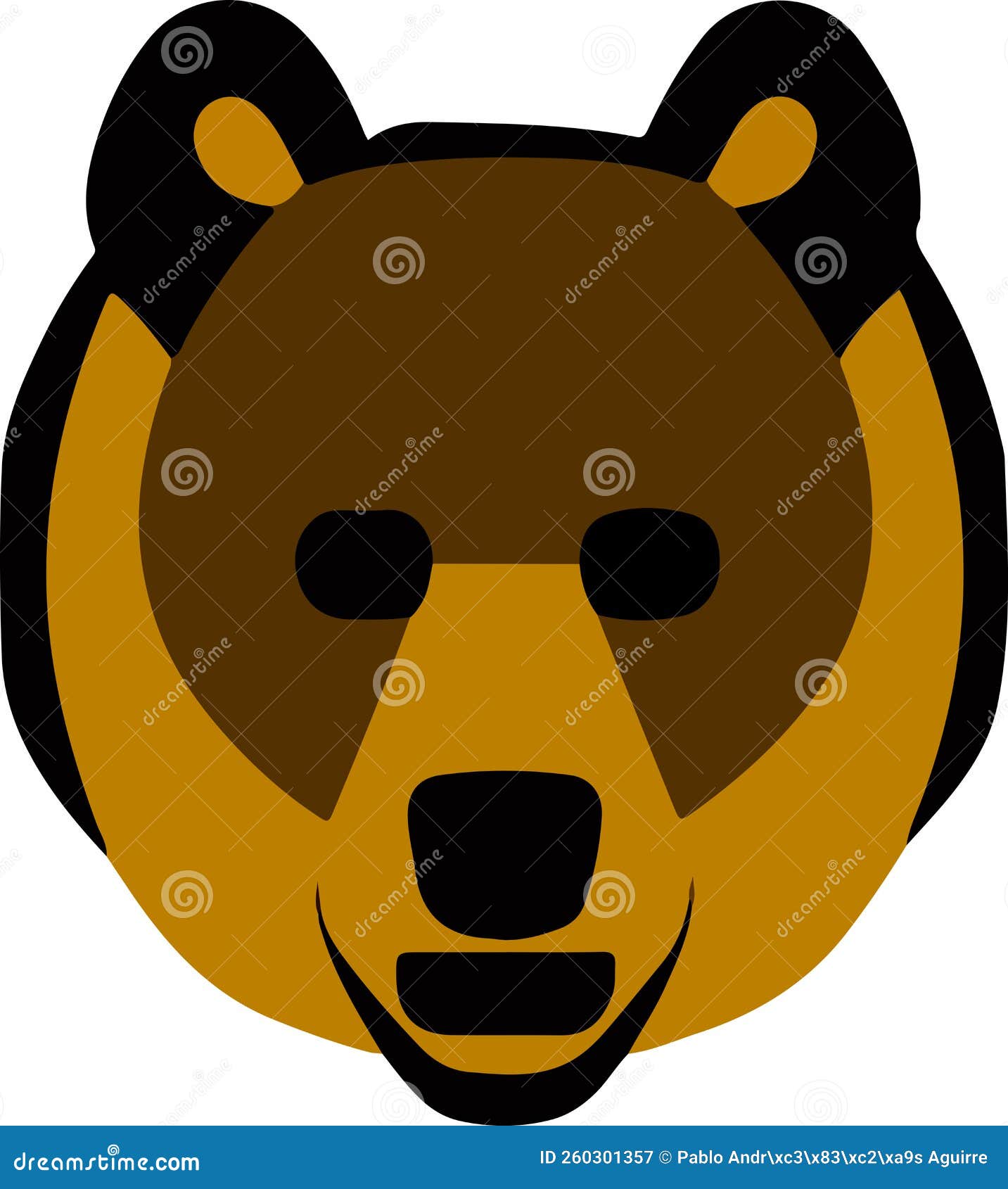 Simple Bear Head Logo in Vector. Stock Vector - Illustration of beast ...
