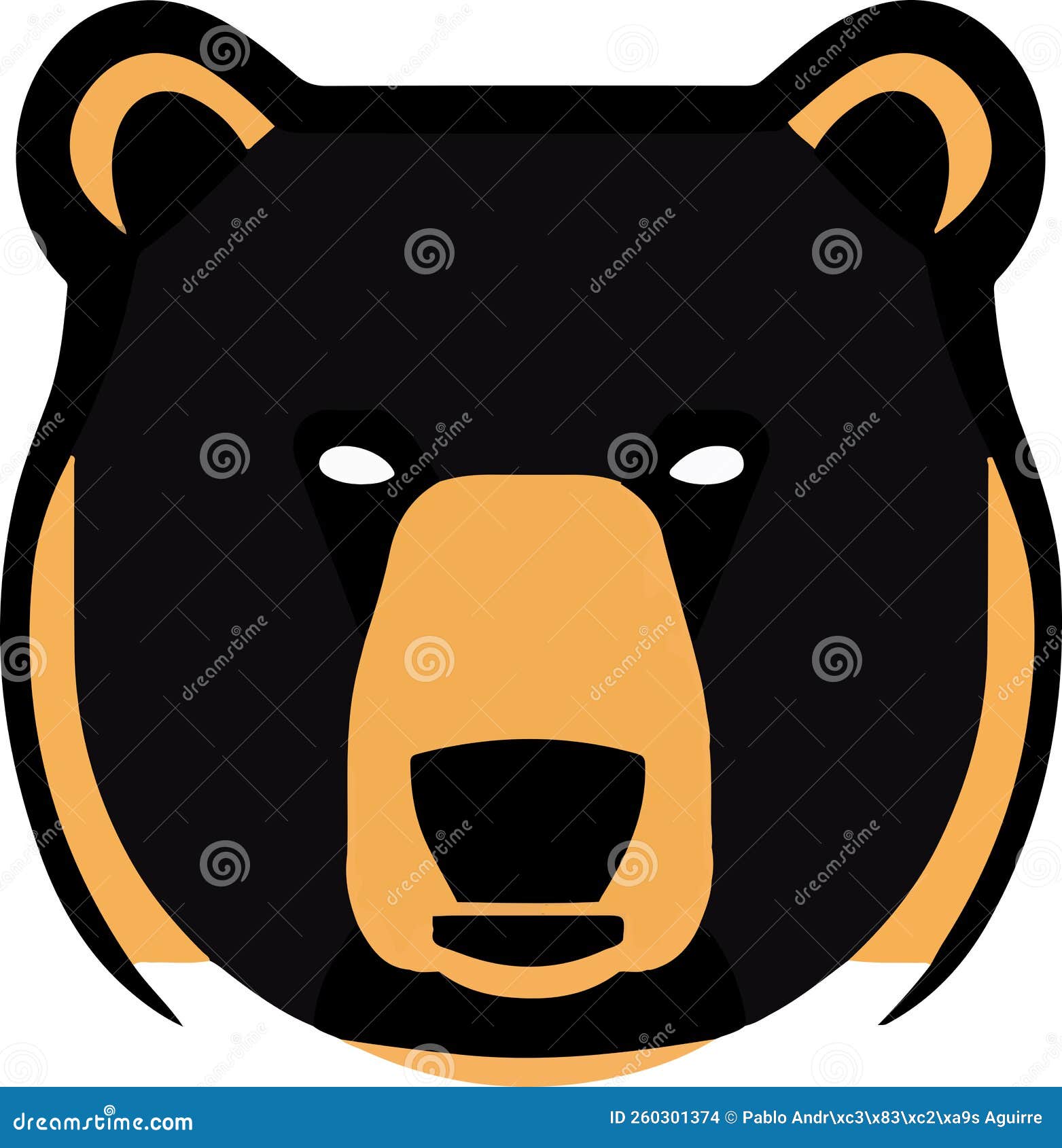 Simple Bear Head Logo in Vector. Stock Illustration - Illustration of ...
