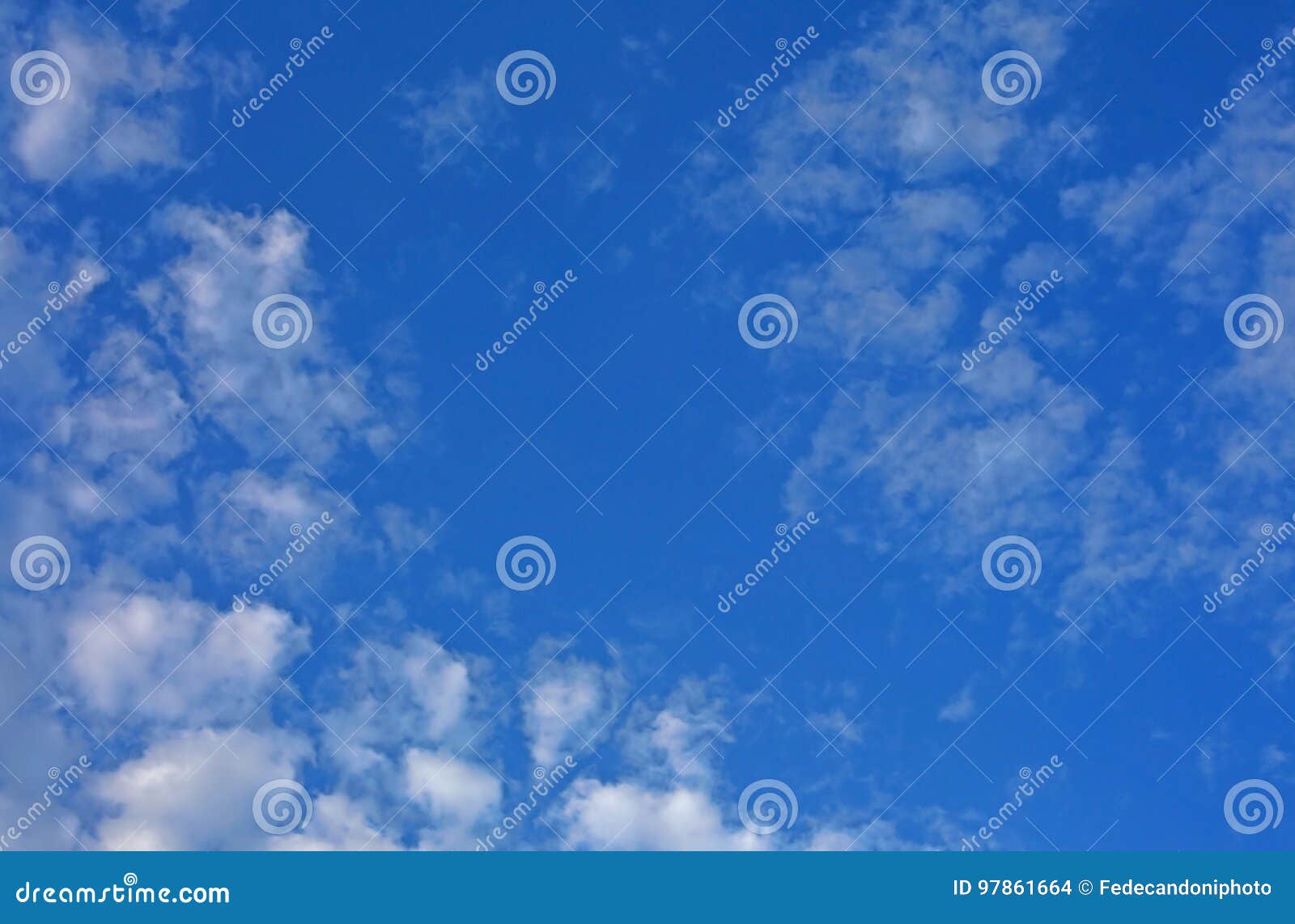 Simple Blue Sky Background with White Clouds Stock Photo - Image of ...