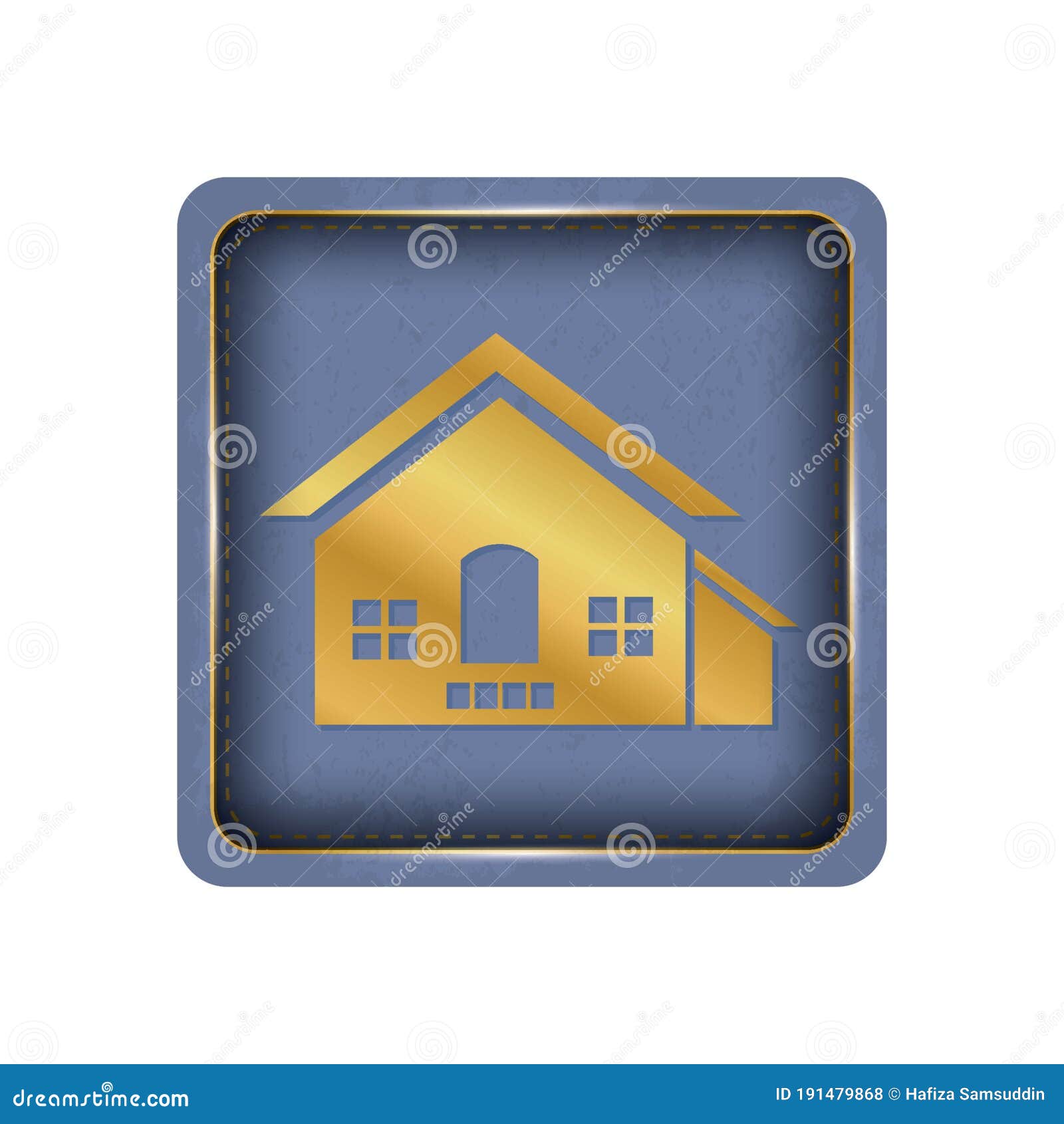 Simple and Beautiful House Button Design. Stock Vector - Illustration ...