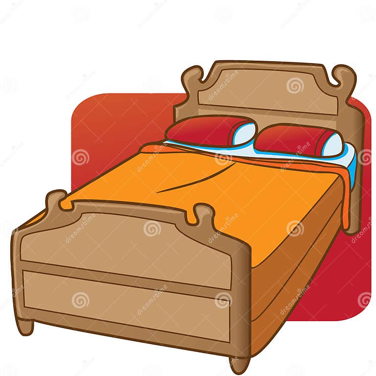 Simple Bed stock illustration. Illustration of mattress - 20118181