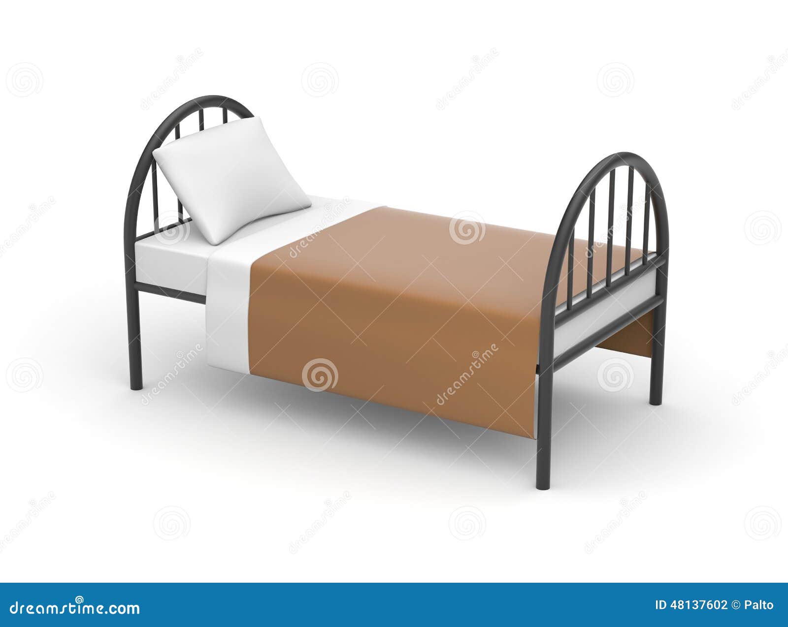 Simple bed stock illustration. Illustration of empty - 48137602