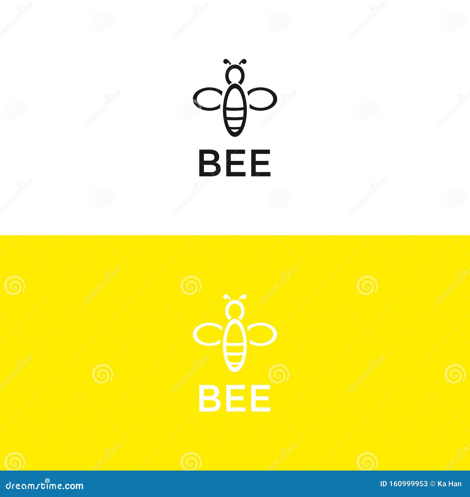 Simple Bee Icon Logo for Your Best Company Stock Vector - Illustration ...