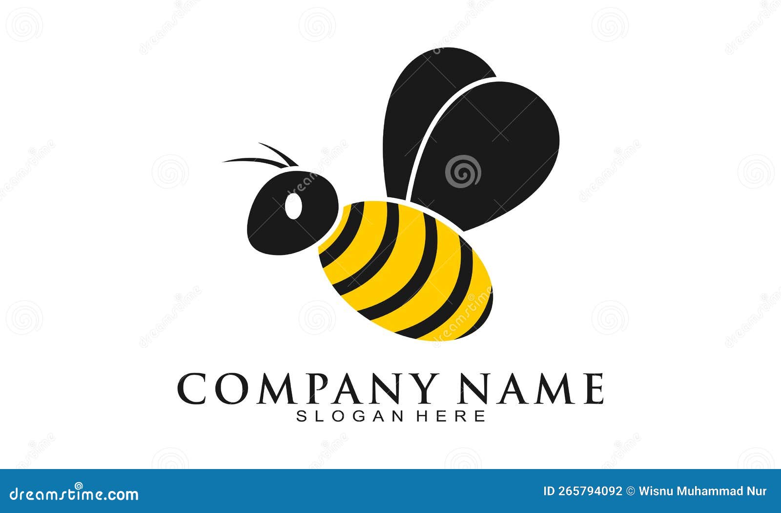 Simple Bee Illustration Vector Logo Stock Vector - Illustration of ...