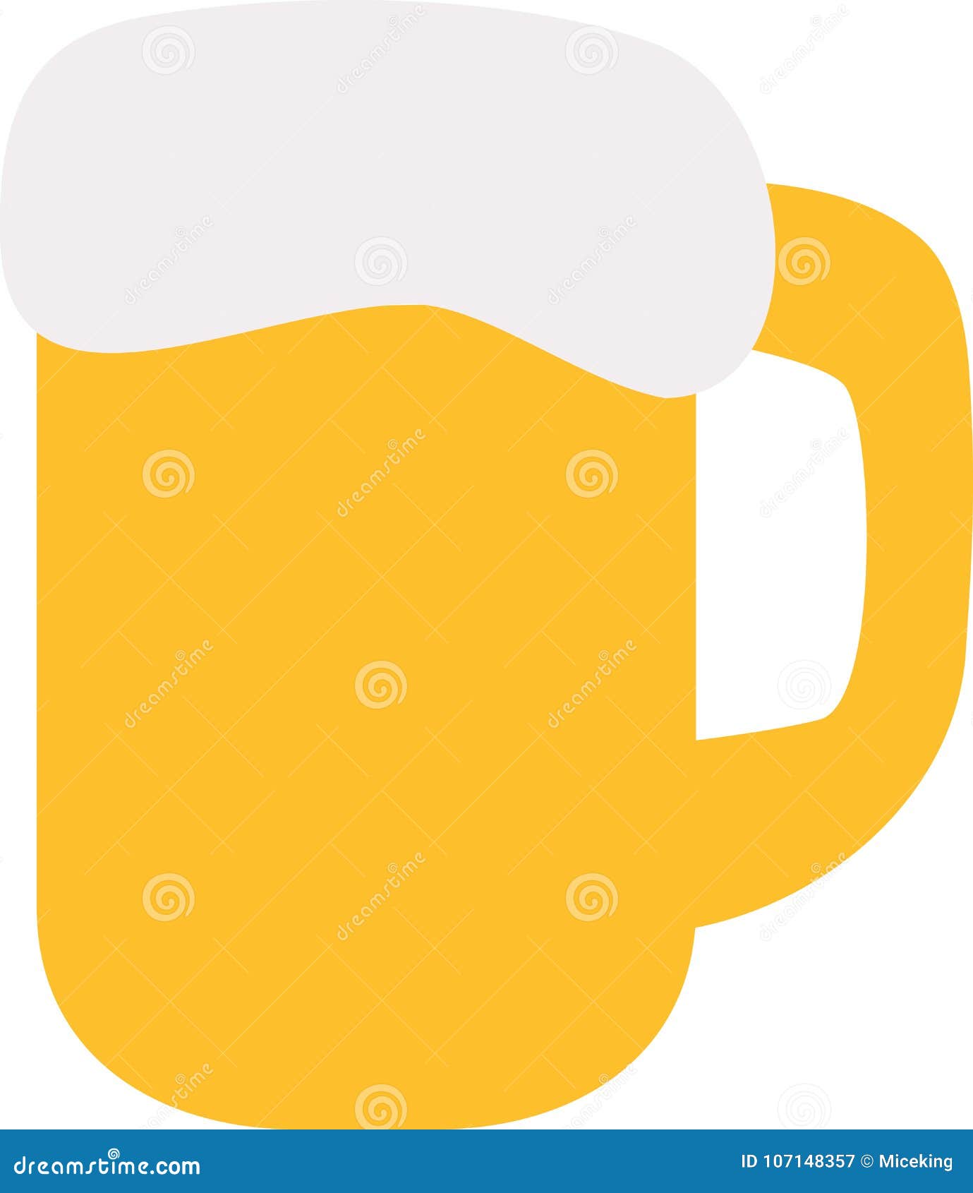 Simple beer mug stock vector. Illustration of bottle - 107148357