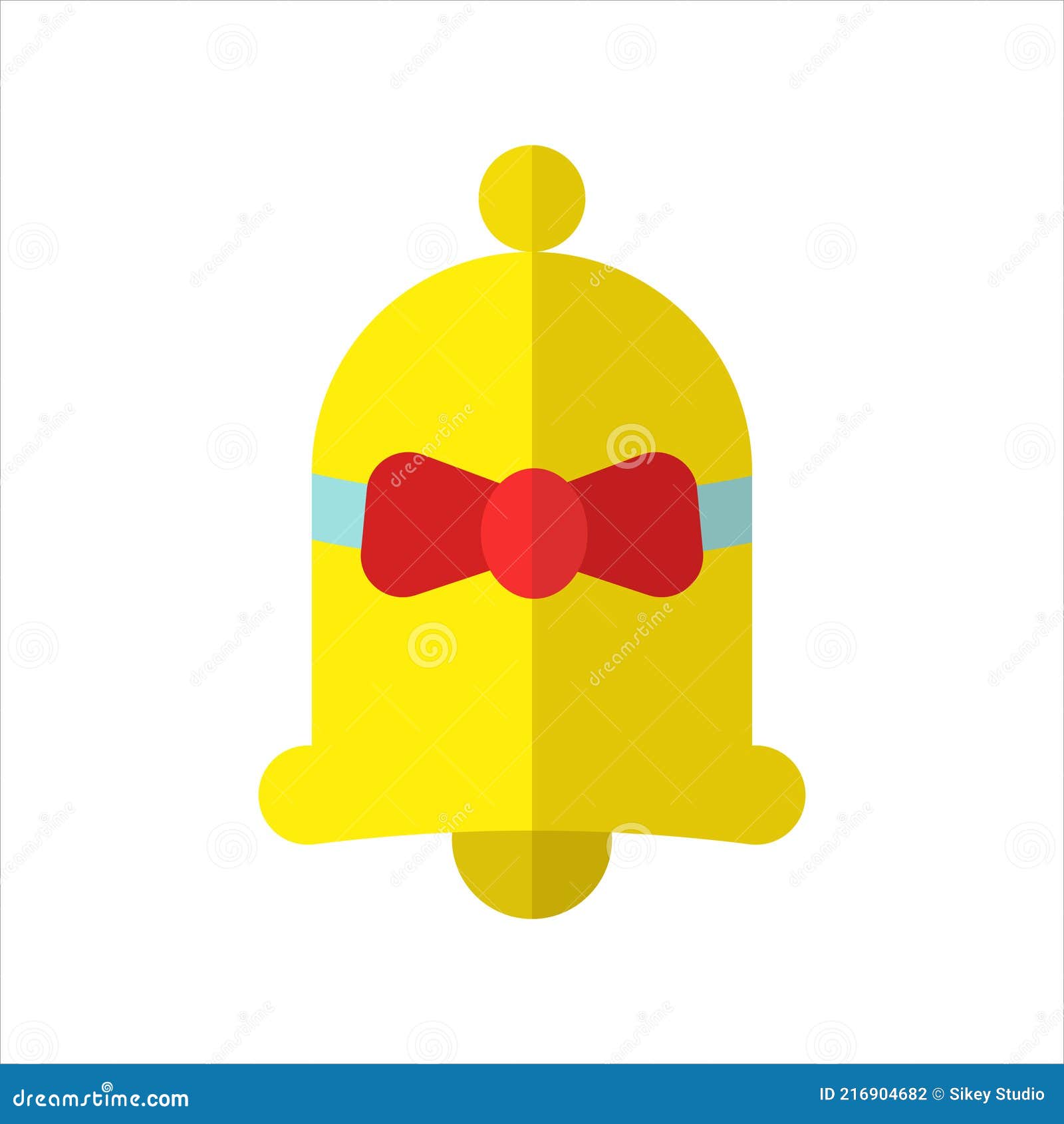 Simple Bell Icon in Flat Style Stock Vector - Illustration of simple ...