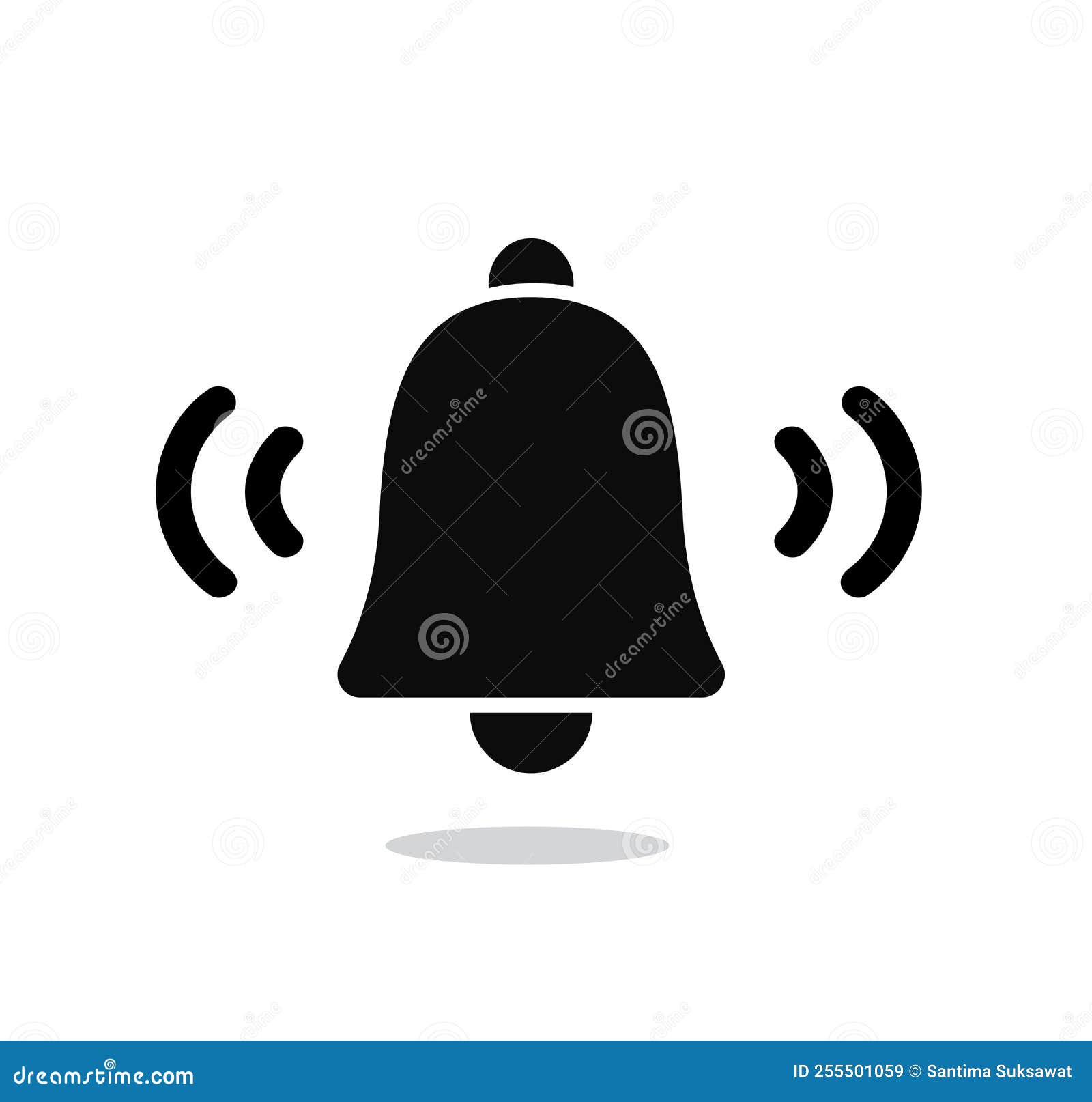 Simple Bell Icon. Vector Illustration Stock Vector - Illustration of ...