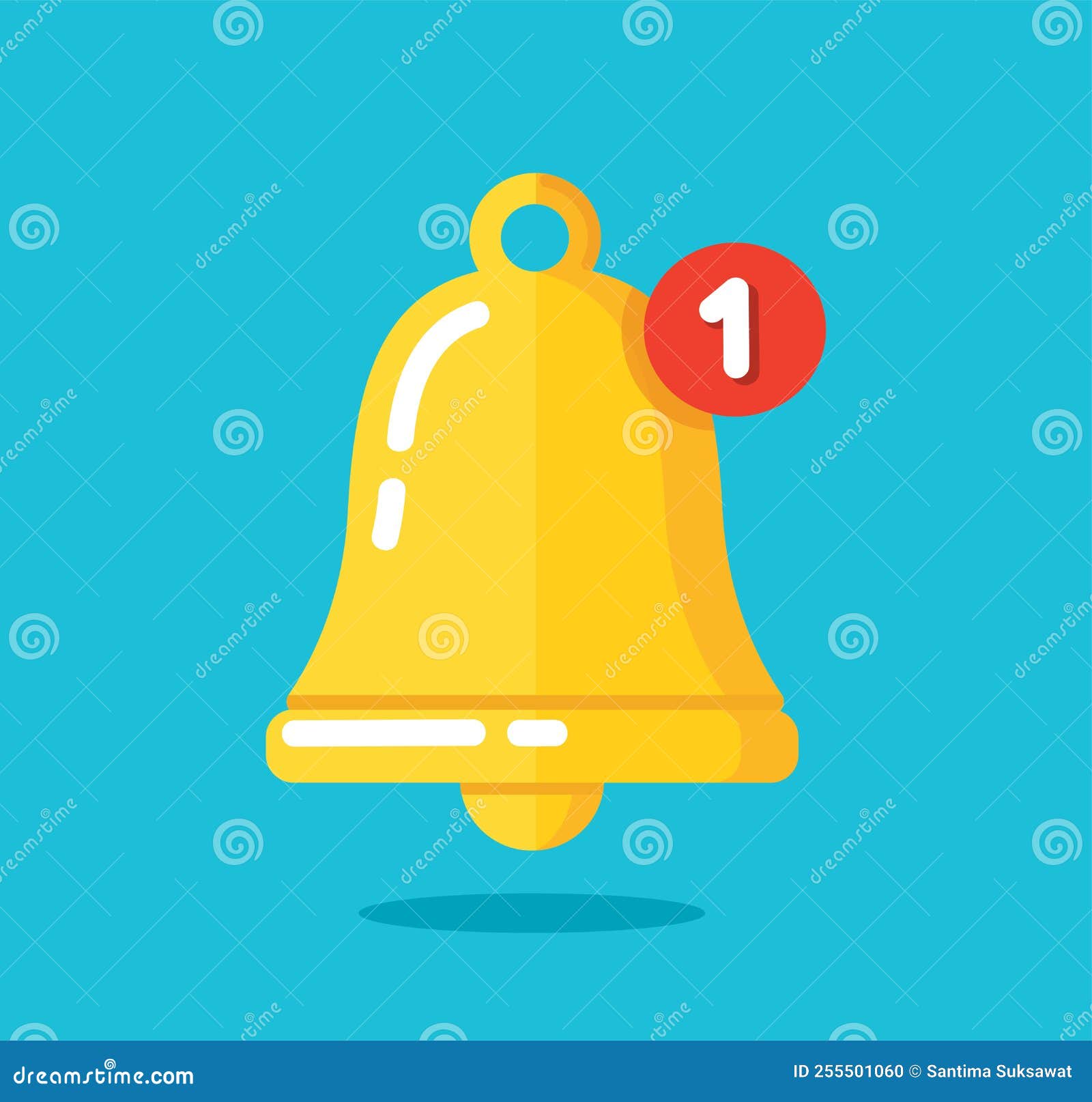 Simple Bell Icon. Vector Illustration Stock Vector - Illustration of ...
