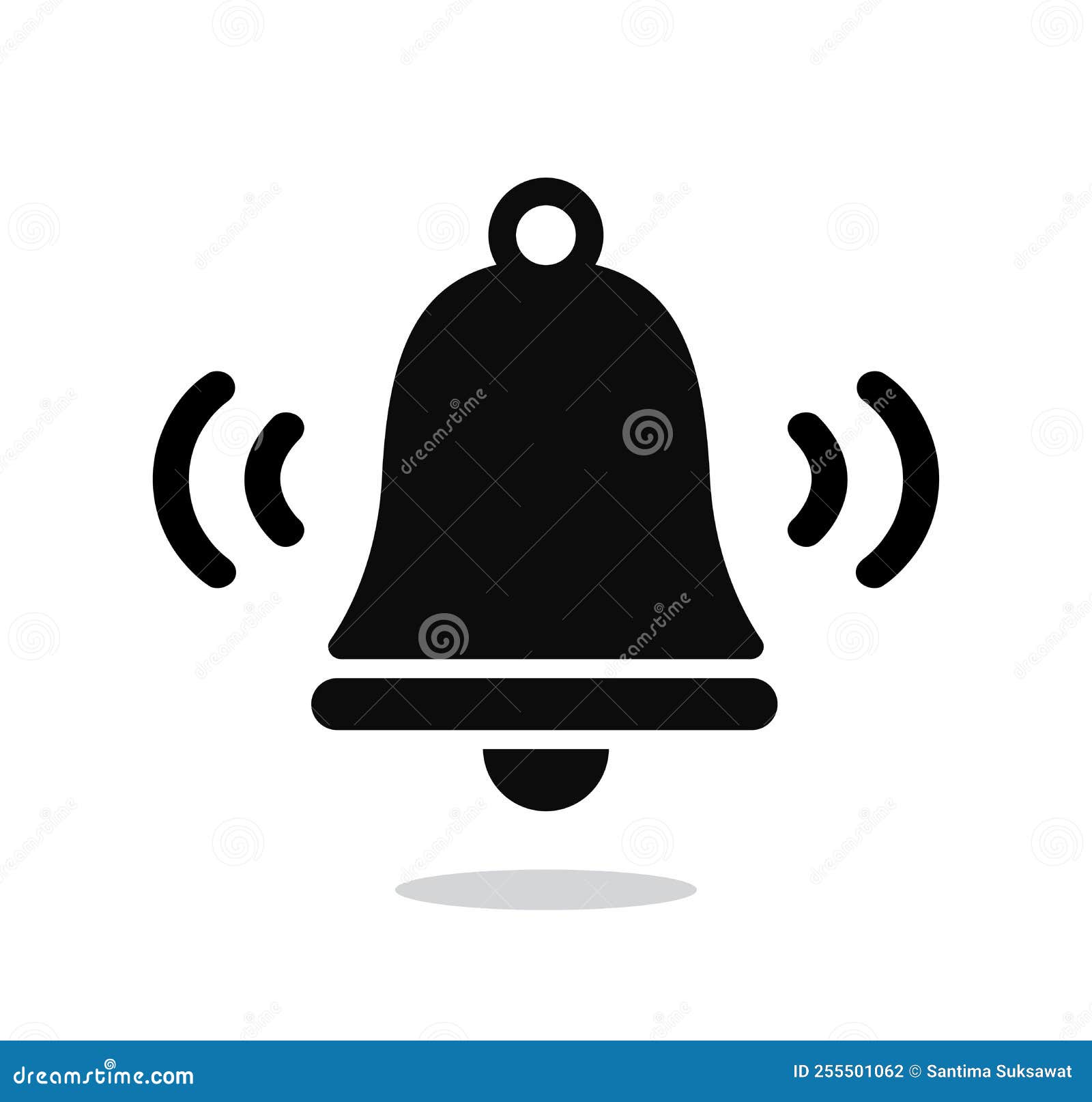 Simple Bell Icon. Vector Illustration Stock Vector - Illustration of ...