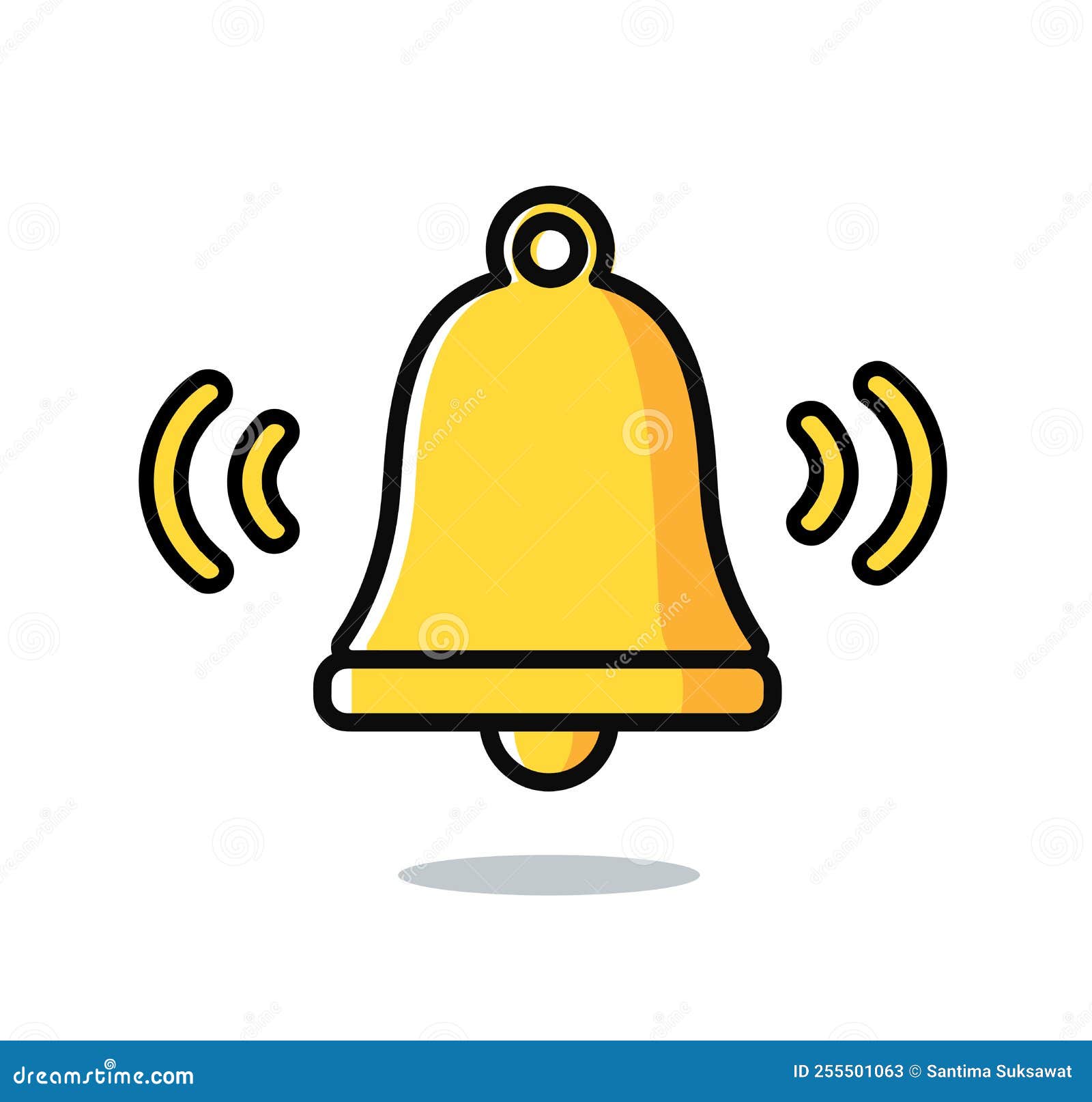 Simple Bell Icon. Vector Illustration Stock Vector - Illustration of ...