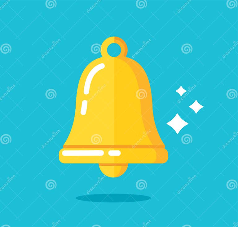 Simple Bell Icon. Vector Illustration Stock Vector - Illustration of ...