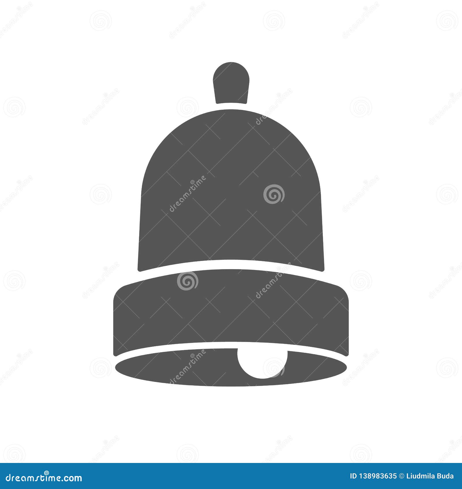 Simple Bell Outline Icon. Notification Bell Vector Sign Stock Vector ...