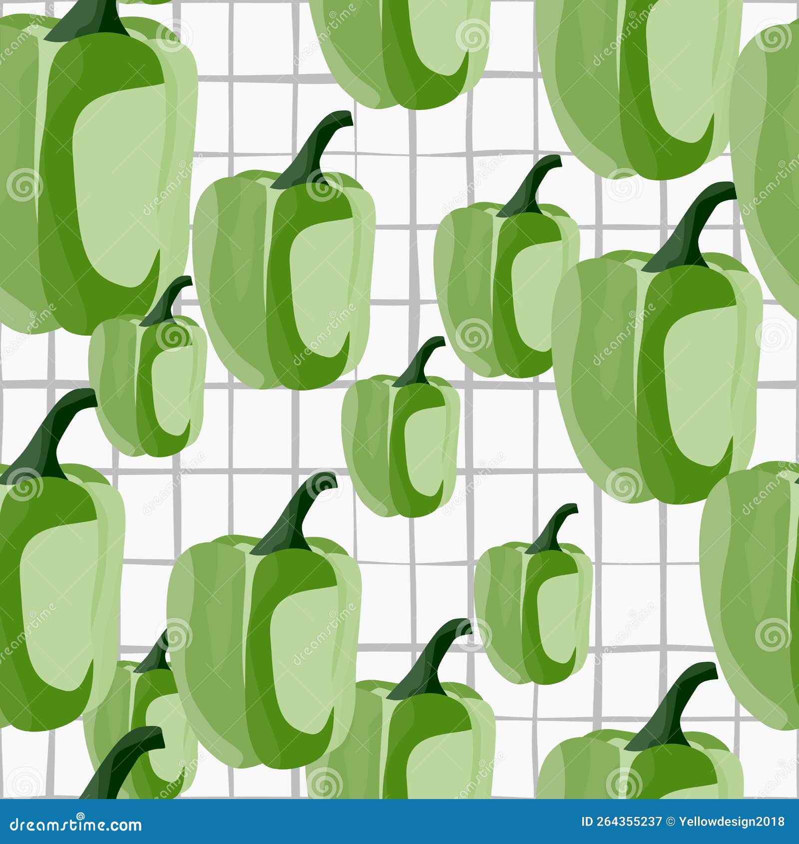 Simple Bell Pepper Seamless Pattern. Bulgarian Pepper Wallpaper Stock ...