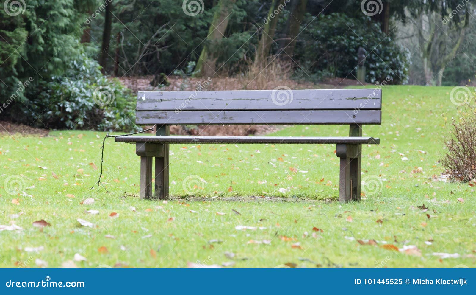 Simple bench in a park stock image. Image of colorful - 101445525