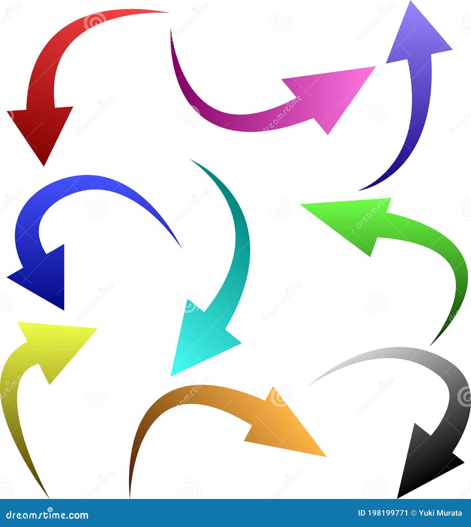 Simple Bent arrow material stock vector. Illustration of arrow - 198199771