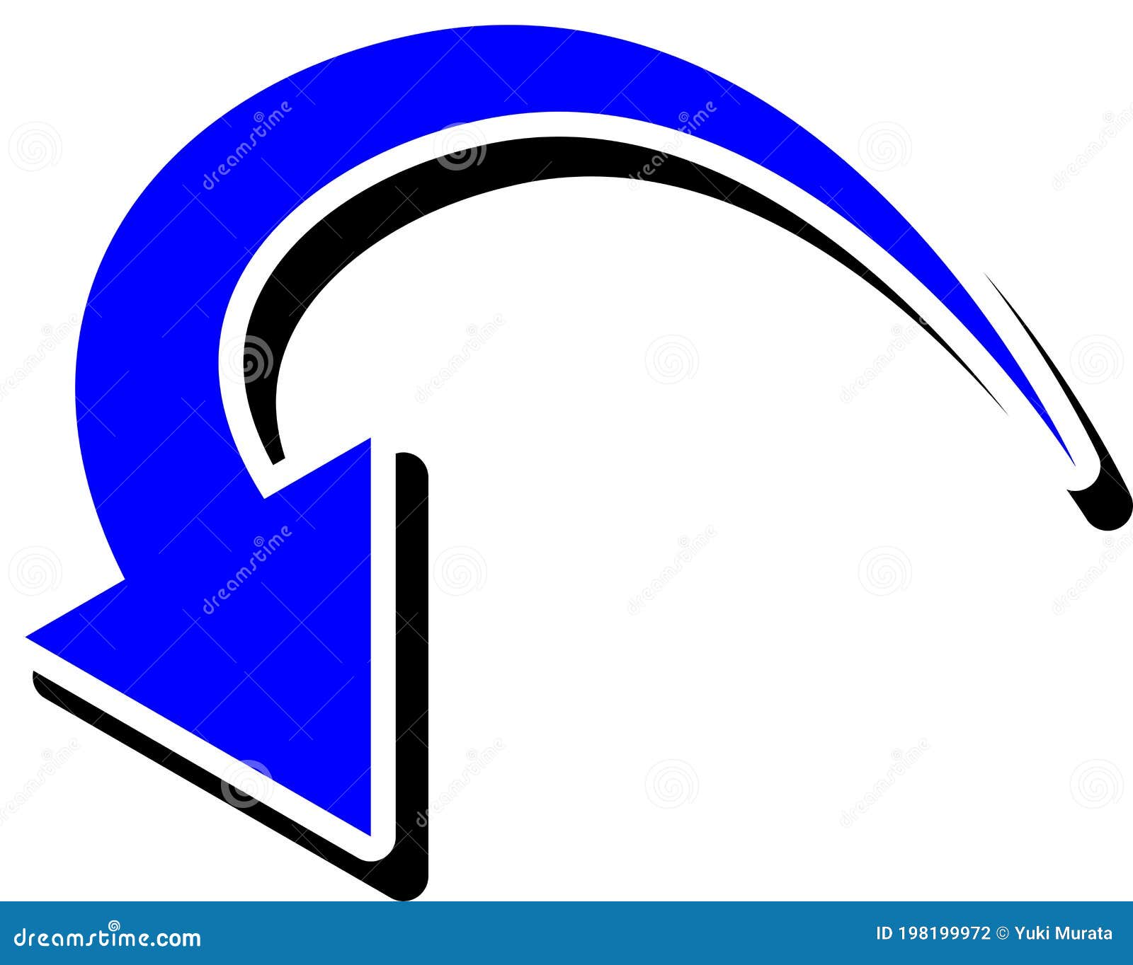 Simple Bent arrow material stock vector. Illustration of goal - 198199972