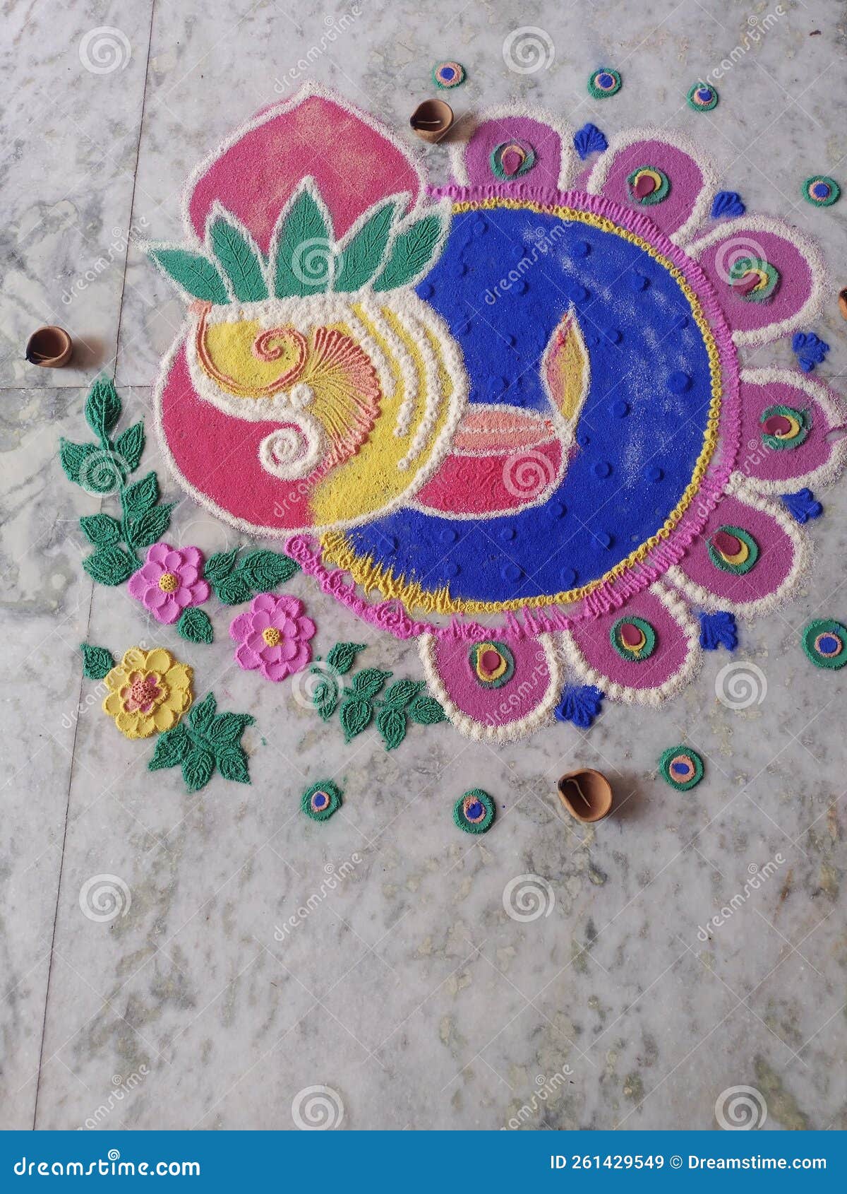 Simple best rangoli stock image. Image of blue, textile - 261429549