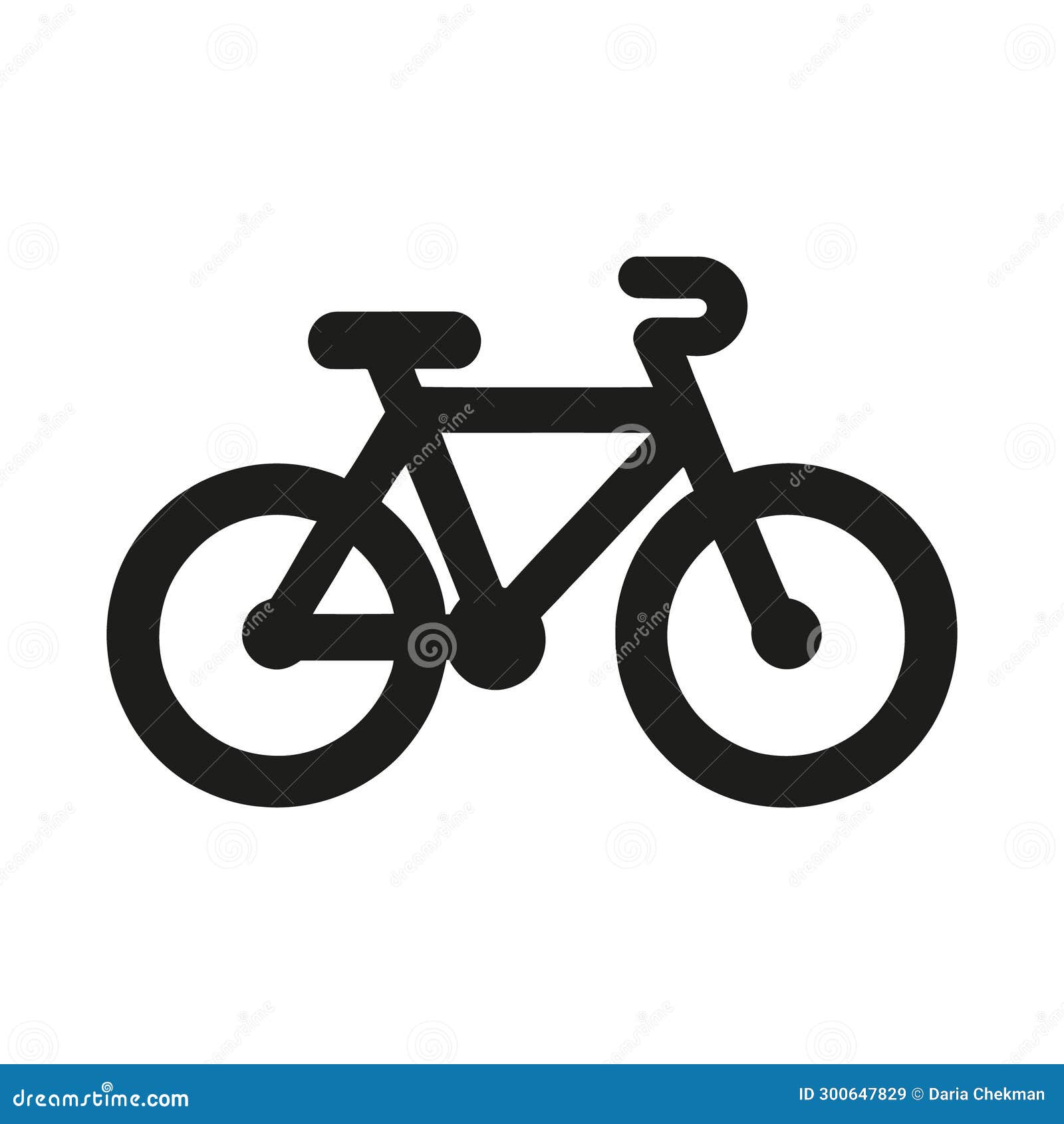 Simple Bicycle Icon Isolated Stock Illustration - Illustration of icon ...