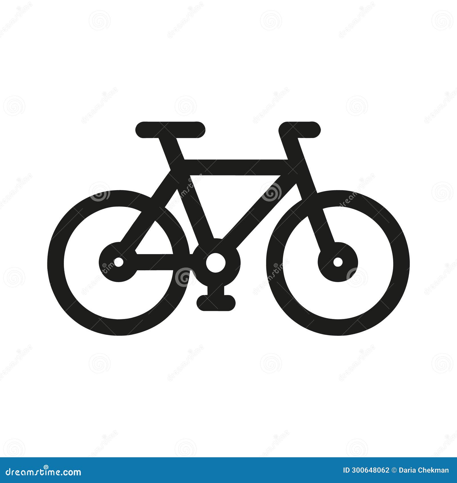 Simple Bicycle Icon Isolated Stock Illustration - Illustration of ...