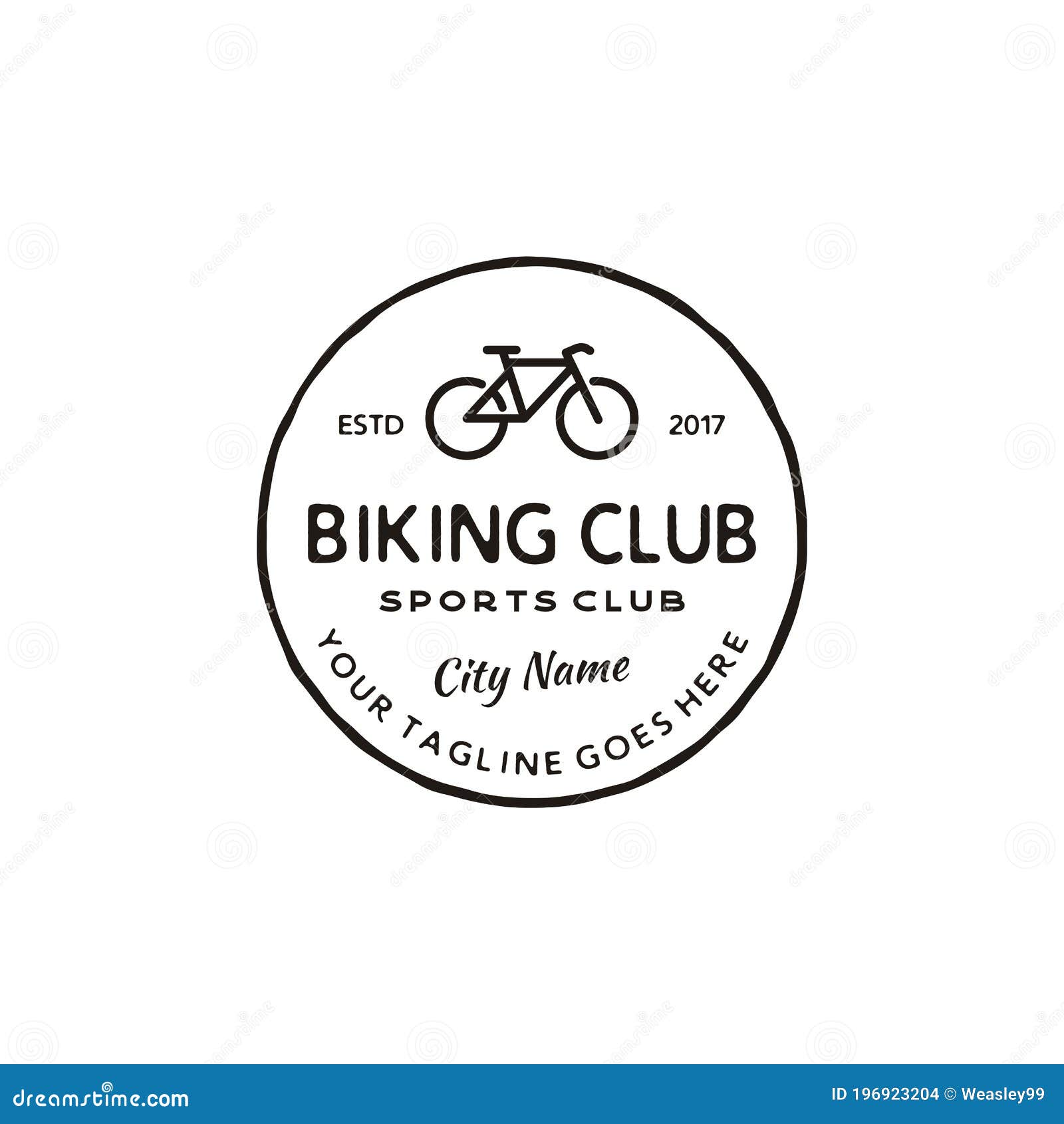 Simple Bicycle Logo Design Inspiration Stock Vector - Illustration of ...