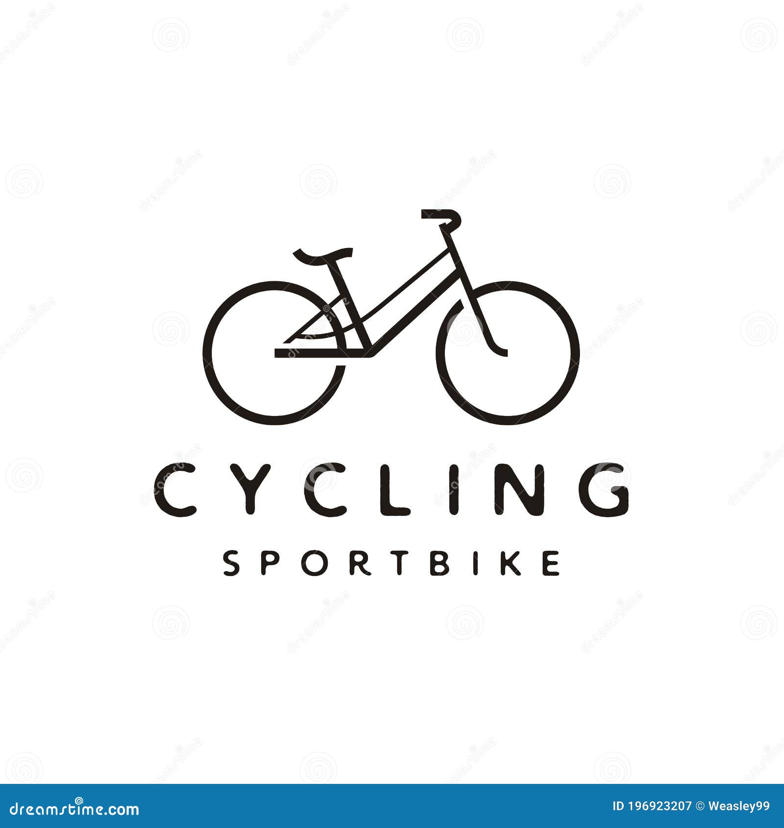 Simple Bicycle Logo Design Inspiration Stock Vector - Illustration of ...