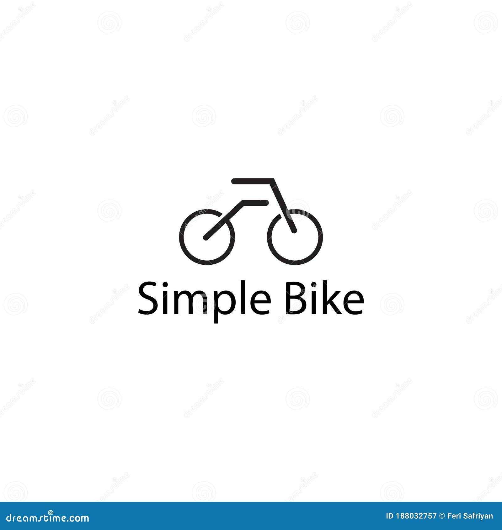 Simple Bike logo template stock vector. Illustration of daughter ...