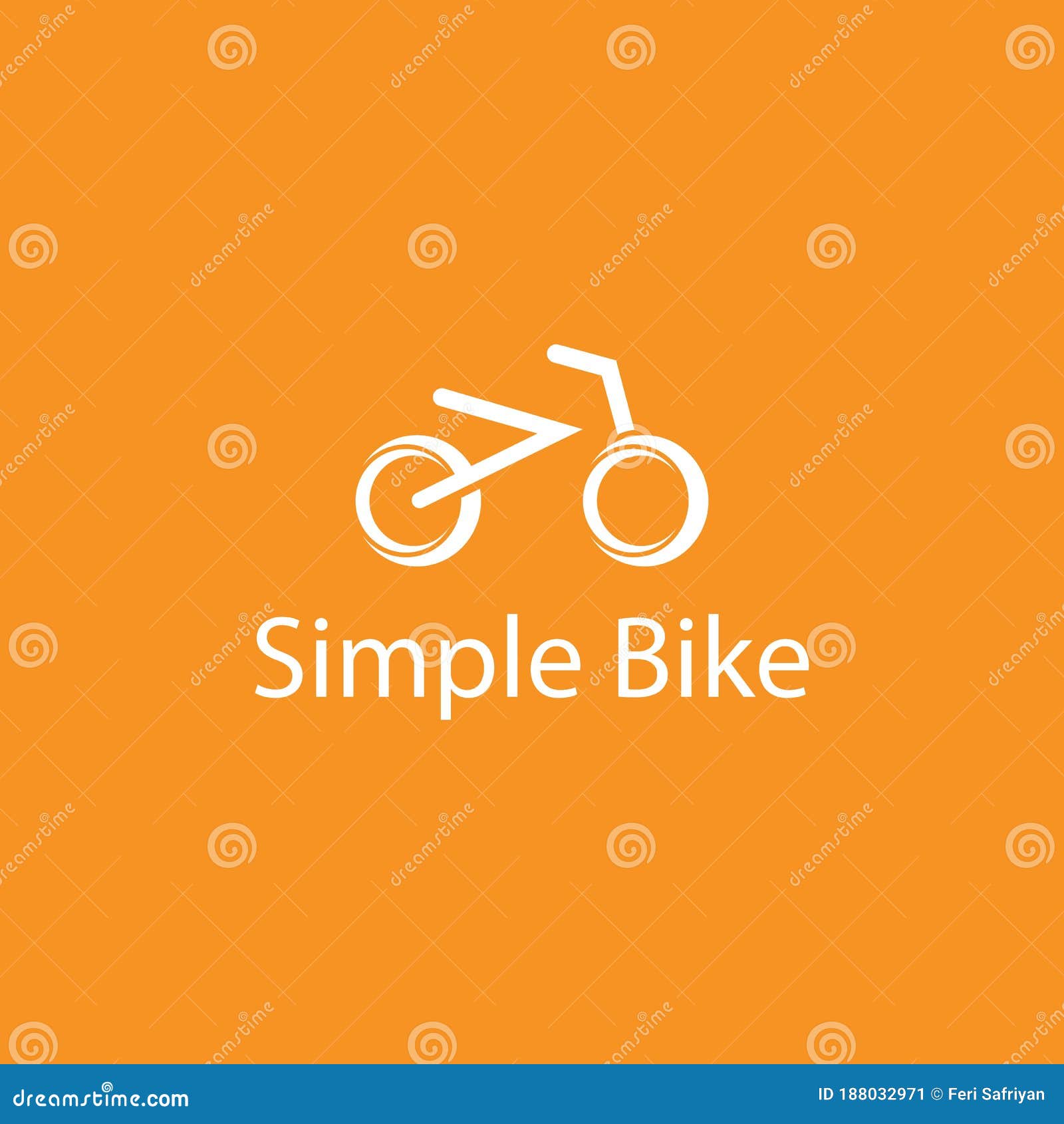 Simple Bike logo template stock vector. Illustration of children ...