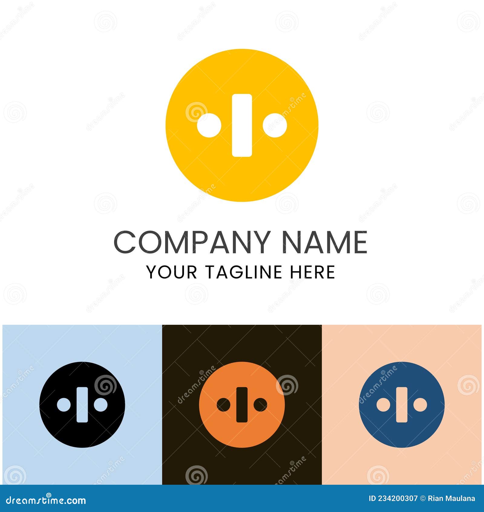 Simple Binary Logo with Circle. for Technology, Internet, Data and ...