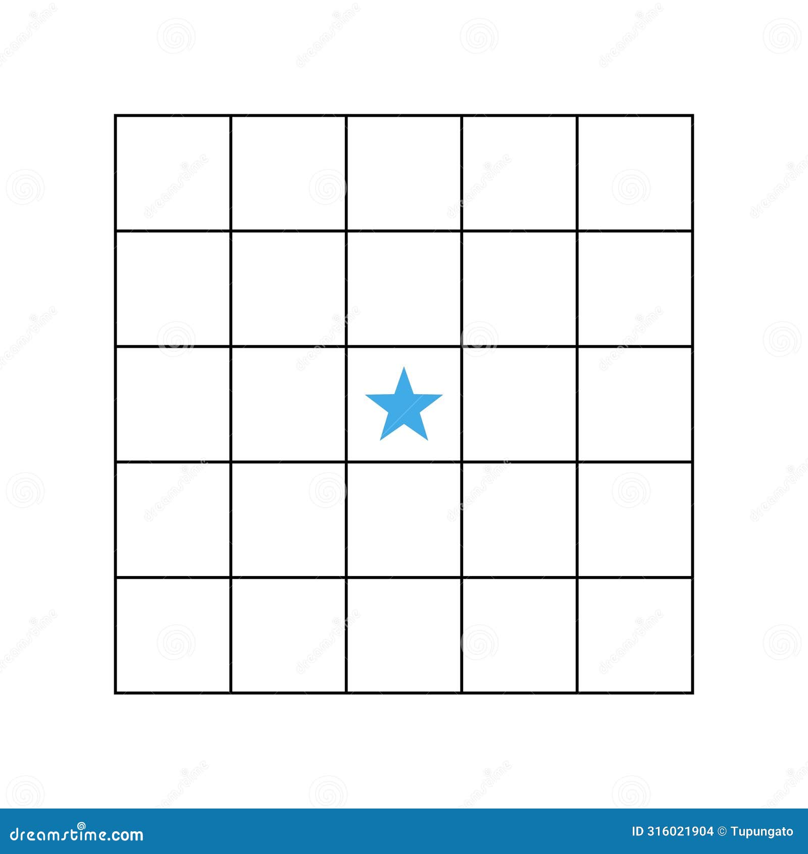 Simple Bingo Card Grid Template Stock Vector - Illustration of template ...