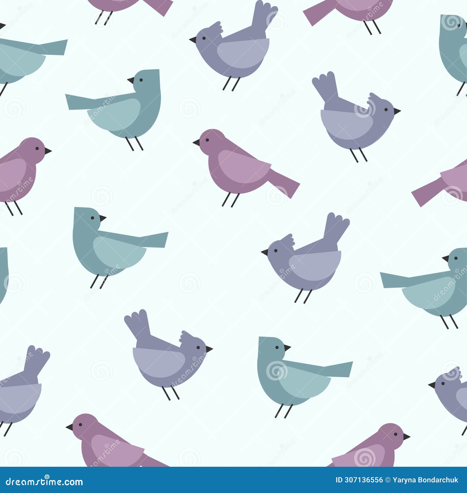 Simple Birds Seamless Pattern. Background for Poster, Banner, Fabric ...