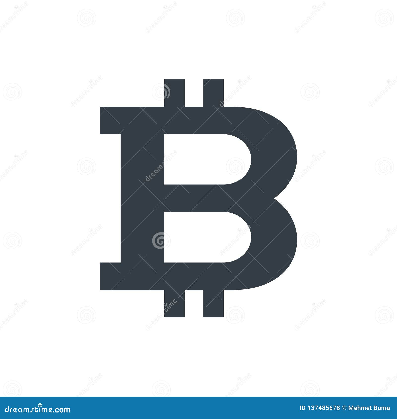 Simple Bitcoin Symbol, Currency Icon Stock Vector - Illustration of ...